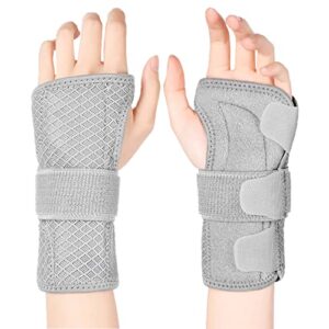 cinlitek wrist brace carpal tunnel pain relief,support removable metal splint, night sleep splint wrist brace support,adjustable wrist support splint for tendonitis, arthritis, sprains,wrist pain,sport injuries-left wrist brace(m)