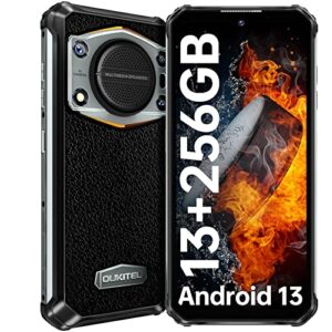 oukitel wp22 rugged smartphone unlocked,13gb 256gb android13 cell phone,10000mah battery 125db speaker 6.58" fhd+ rugged phone, helio p90 48mp camera 20mp night vision mobile phone,4g dual sim otg nfc