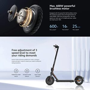 Xiaomi MI Electric Kick Scooter 4, 600W Motor, 18 Miles Long Range & 15.6mph, 10" Tubeless Tires, Dual Brakes, Commuting Electric Scooter for Adults & Teens