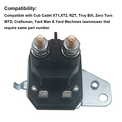 Starter Solenoid for Riding Lawn Mower Tractor Compatible with Cub Cadet XT1 XT2 MTD Troy Bilt Craftsman Zero Turn Yard Machines Ride Mower Replace 725-06153A 725-06153