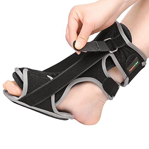 HOOMTREE Plantar Fasciitis Night Splint,Adjustable Foot Orthotic Brace,Foot Brace with Support Plate,Day&Night Foot Drop Brace Support for Plantar Fasciitis Achilles Tendonitis Heel Spurs Pain Relief