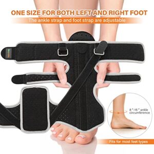 HOOMTREE Plantar Fasciitis Night Splint,Adjustable Foot Orthotic Brace,Foot Brace with Support Plate,Day&Night Foot Drop Brace Support for Plantar Fasciitis Achilles Tendonitis Heel Spurs Pain Relief