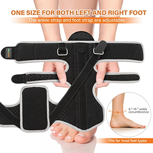 HOOMTREE Plantar Fasciitis Night Splint,Adjustable Foot Orthotic Brace,Foot Brace with Support Plate,Day&Night Foot Drop Brace Support for Plantar Fasciitis Achilles Tendonitis Heel Spurs Pain Relief