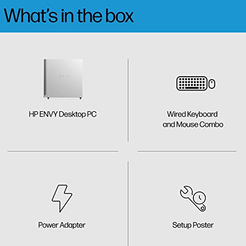 HP Envy Gaming Tower Desktop, 12th Gen Intel 16-Core i9-12900 up to 5.1GHz, 64GB DDR4 RAM, 2TB PCIe SSD, GeForce RTX 3070 8GB GDDR6, WiFi 6, Bluetooth, Windows 11 Home, BROAG Extension Cable