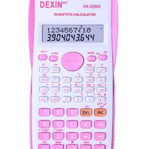 Scientific Calculators for Students, Scientific Calculator 240 Functions 2 Line 10+2 Digits, Scientific Calculators Desktop, Desk Math Calculator for School (Pink and White)