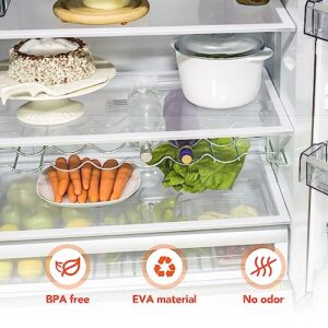 Shelf Liners for Kitchen Cabinets, Non Adhesive Cabinet Liners for Kitchen, Shelves, Refrigerators, 17.5 Inches x 30 FT EVA Clear Drawer Liners, BPA Free