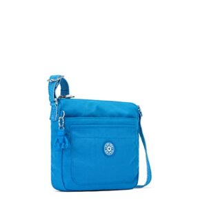 Kipling Women’s Sebastian Crossbody, Super Light, Durable Messenger, Nylon Shoulder Bag, Eager Blue