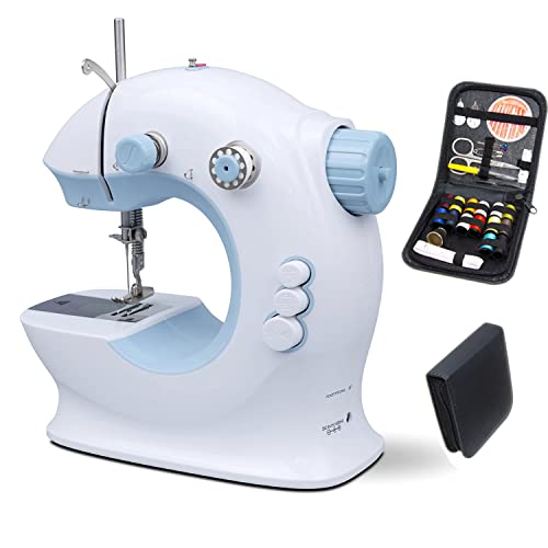 Mini Sewing Machine for Beginners and Kids 2 Speeds Double Thread With Needle and Thread Set, Upgraded Household Portable Multifunctional Adjustable Stitches Machine