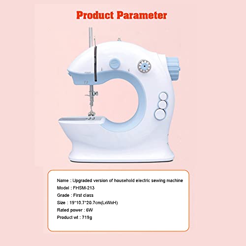 Mini Sewing Machine for Beginners and Kids 2 Speeds Double Thread With Needle and Thread Set, Upgraded Household Portable Multifunctional Adjustable Stitches Machine