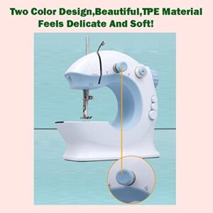 Mini Sewing Machine for Beginners and Kids 2 Speeds Double Thread With Needle and Thread Set, Upgraded Household Portable Multifunctional Adjustable Stitches Machine