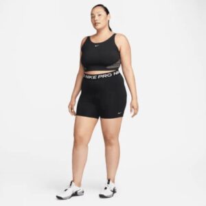 Nike Pro 365 Women's 5" Shorts (Plus Size), Black/White, 1X