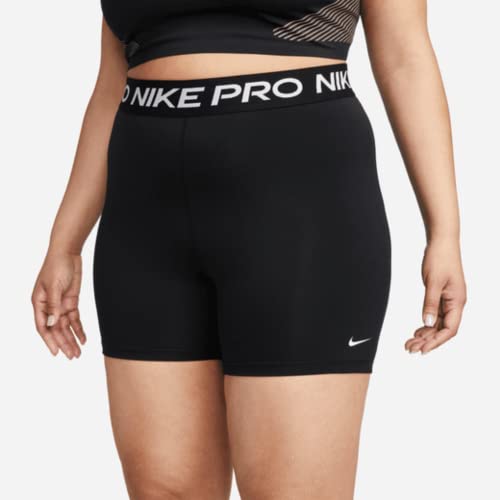 Nike Pro 365 Women's 5" Shorts (Plus Size), Black/White, 1X