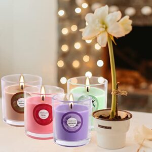 20 Pack Strong Scented Candles Gift Set with 10 Fragrances for Home and Women, Aromatherapy Soy Wax Glass Jar Candle