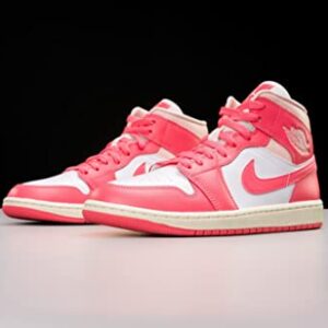 Jordan 1 Mid Women White/Sea Coral-Atmosphere BQ6472-186 7