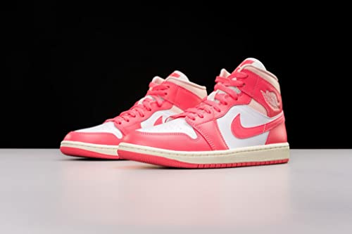 Jordan 1 Mid Women White/Sea Coral-Atmosphere BQ6472-186 7