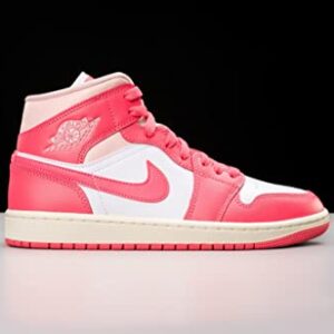 Jordan 1 Mid Women White/Sea Coral-Atmosphere BQ6472-186 7