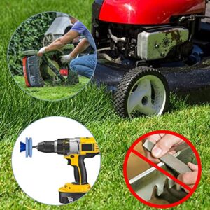 cenoz 5 Pack Lawn Mower Blade Sharpener,【New】 Double Layer Corundum Lawn Mower Blade Sharpener, Universal Wear Lawnmower Blade Sharpener for Any Power Drill/Hand Drill, Double-Layer Grindstones