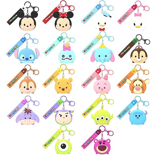 Disney womens Tsum 3D Character Design Handy Mirror Keychain Hand Strap, Metal Chain Keyring, Minnie Mouse, Medium