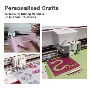 Premium Deep Cut Housing and Blades, karmiero Fine Point Cut Housing + 5Pcs Deep Point Blades, Cutting Thick Materials for Cricut Maker and Explore Air Machines, Suitable for Personalized Crafts.