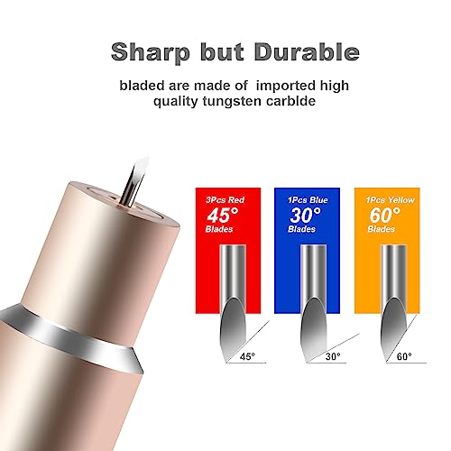 Premium Deep Cut Housing and Blades, karmiero Fine Point Cut Housing + 5Pcs Deep Point Blades, Cutting Thick Materials for Cricut Maker and Explore Air Machines, Suitable for Personalized Crafts.