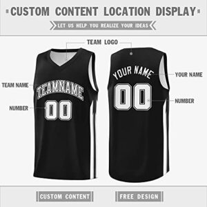 Custom Reversible Basketball Jersey for Men Kids,90s Hip Hop Sportswear Print Personalized Team Name Number Logo