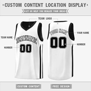 Custom Reversible Basketball Jersey for Men Kids,90s Hip Hop Sportswear Print Personalized Team Name Number Logo