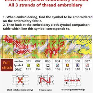 14 CT Cross Stitch Kits for Beginners Flowers Vase Printed Stamped Cross-Stitch Supplies Needlework Printed Embroidery Kits DIY Kits Needlepoint Starter Kits 29×31cm