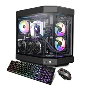 ibuypower pro y60 gaming pc computer desktop y60bi9n4701 (intel i9-13900kf 3.0 ghz, nvidia geforce rtx 4070 12gb, 32 gb 5200 mhz ddr5 ram, 1tb nvme ssd, wifi ready, windows 11 home),black