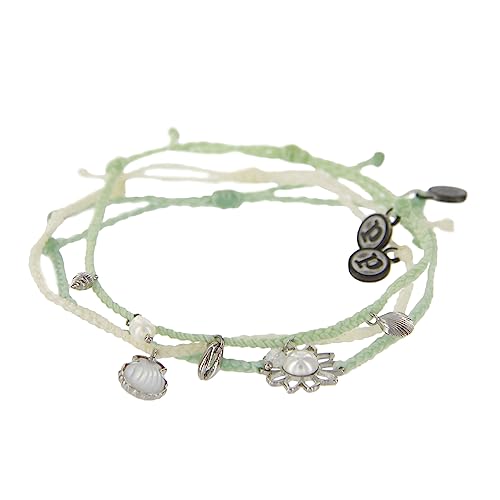 Pura Vida Bracelets Pack Hermosa & Magnolia Seashell Bracelet Stack - Set of 3 Stackable Bracelets for Women, Summer Accessories & Cute Bracelets for Teen Girls - Includes 3 String Bracelets