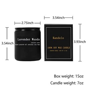 Scented Candle Cedar,7oz 45Hour Burn,Scented Candles for Home| Spring Candles| Black Jar Candle|Soy Candles,Long Lasting Candles |for Men & Women Candles Gifts (Cedar, 7oz)