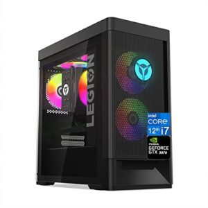 lenovo legion tower 5i gaming desktop, nvidia geforce rtx 3070 graphics, intel core i7-12700 processor, 32gb ddr5 ram, 1tb ssd, 1tb hdd, wi-fi 6, bluetooth, windows 11 pro