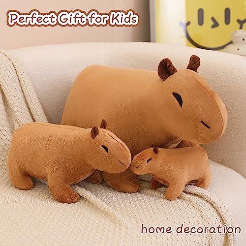 SQEQE Capybara Plush Toy, Cute Capybara Stuffed Animals, Super Soft Capybara Plushie Pillow Unique Brown Plushies Doll Gifts for Girls Boys Kids Decor 8 inch