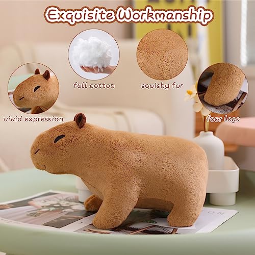 SQEQE Capybara Plush Toy, Cute Capybara Stuffed Animals, Super Soft Capybara Plushie Pillow Unique Brown Plushies Doll Gifts for Girls Boys Kids Decor 8 inch