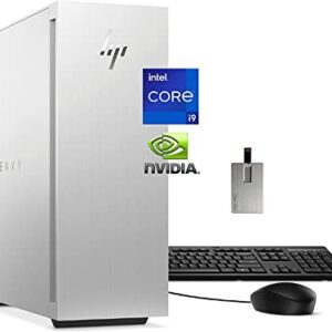 HP 2022 Envy Gaming Desktop, Intel Core i9-12900 Processor, 32GB DDR4 RAM, 1TB PCIe SSD + 1TB HDD, NVIDIA GeForce RTX 3070 8G DDR6, Win 11 Pro, White, 32GB USB Business Card