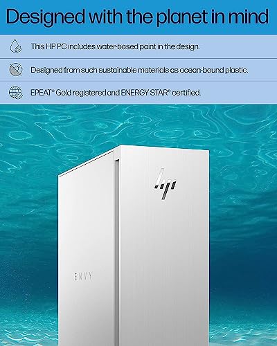 HP 2022 Envy Gaming Desktop, Intel Core i9-12900 Processor, 32GB DDR4 RAM, 1TB PCIe SSD + 1TB HDD, NVIDIA GeForce RTX 3070 8G DDR6, Win 11 Pro, White, 32GB USB Business Card