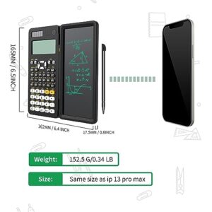 NEWYES 991ES Scientific Calculator with LCD Writing Tablet, 417 Function Solar Energy Science Calculators Notepad, Professional Foldable Calculators for Students School College