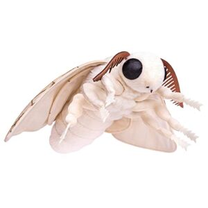 ZHONGXIN MADE Silk Moth Plush Toy - Lifelike Silk Moth Stuffed Animals 11in, Realistic Soft Big Wings Moth Toys, Simulation Butterfly Plushie Model Toy, Unique Plush Gift Collection for Kids