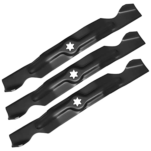 942-04053C Mower Blades Fit for Cub-Cadet 50" Deck, 742-04053 2-in-1 Blade Compatible with Cub Cad et LTX1050, RZT50, Troy Bilt Mustang 50, Toro LX500 Lawn Mowers, Replace 742-04053A 112-0316, 3 Pack