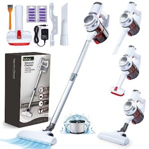 homerealm cordless vacuum cleaner, 4 in 1 stick vacuum cleaners for home. portable carpet cleaner and pet hair vacuum with powerful suction and 2000mah battery of 35 min runtime