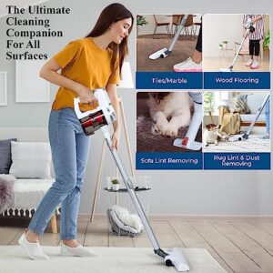 HOMEREALM Cordless Vacuum Cleaner, 4 in 1 Stick Vacuum Cleaners for Home. Portable Carpet Cleaner and Pet Hair Vacuum with Powerful Suction and 2000mAh Battery of 35 Min Runtime