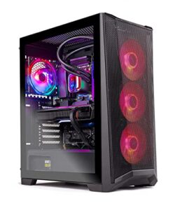 skytech chronos gaming pc desktop – intel core i7 13700k 3.4 ghz, nvidia rtx 4070, 1tb nvme ssd, 32gb ddr5 ram rgb, 750w gold psu, 360mm aio, 11ac wi-fi, windows 11 home 64-bit,black