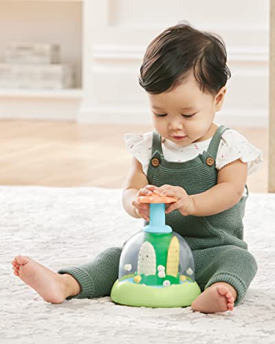 Skip Hop Press & Spin Baby Toy, Farmstand What's Poppin Corn Spinner