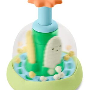 Skip Hop Press & Spin Baby Toy, Farmstand What's Poppin Corn Spinner