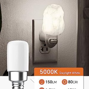 PURSNIC C7 LED Bulb, 15 Watt Light Bulbs Equivalent(1.5W), Daylight White 5000K, S6 Mini LED Bulb E12 Candelabra Bulb, Small Light for Salt Lamp Bulbs, LED Night Light Bulbs for Bedroom, 6 Pack