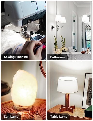 PURSNIC C7 LED Bulb, 15 Watt Light Bulbs Equivalent(1.5W), Daylight White 5000K, S6 Mini LED Bulb E12 Candelabra Bulb, Small Light for Salt Lamp Bulbs, LED Night Light Bulbs for Bedroom, 6 Pack