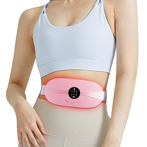 kissleaf Heating Pad,Portable Cordless Heating Pad Fast Heating,Heating Pads for Cramps with 3 Heat Levels and 3 Vibration Massage Modes,Menstrual Heating Pad Gift for Women and Girl