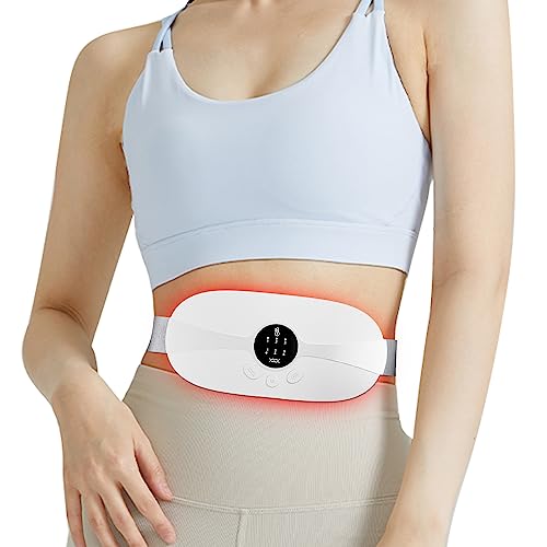 kissleaf Heating Pad,Portable Cordless Heating Pad Fast Heating,Heating Pads for Cramps with 3 Heat Levels and 3 Vibration Massage Modes,Menstrual Heating Pad Gift for Women and Girl