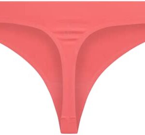 Reebok Women?s Underwear ? Stretch Performance Thong (3 Pack), Size Medium, Coral/Grey/Black