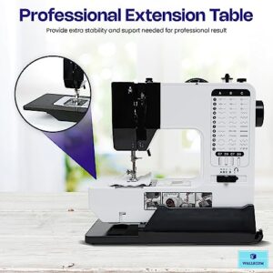 WALLECOM Portable Sewing Machine for Beginners with 38 Stitch Applications and 42 Pcs Sewing Kit- Small Sewing Machine with Dual Speed, Reverse Stitching and Foot Pedal- Easy to Use Electrical Sew Machine