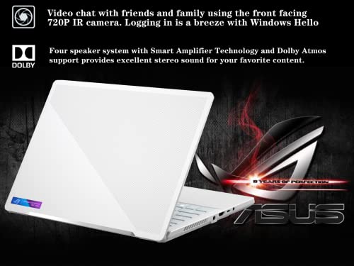 ASUS 2023 ROG Zephyrus 14" WQXGA 120Hz Gaming Laptop, AMD Ryzen-9 6900HS, 40GB DDR5 RAM, 4TB PCIe SSD, RGB Backlit Keyboard, AMD Radeon RX 6700S, Win 11, White, 32GB SnowBell USB Card